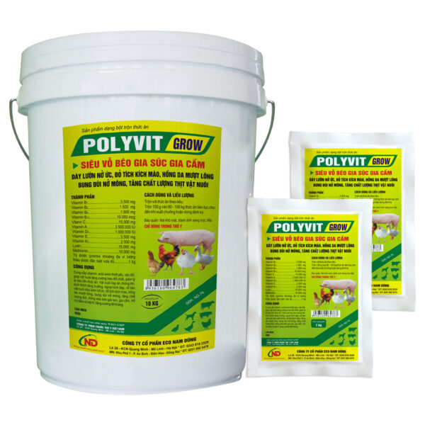 POLYVIT (GROW) - SIÊU VỖ BÉO GIA SÚC GIA CẦM - Eco Nam Dũng